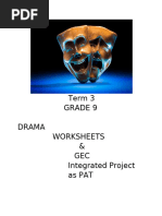 Grade 9 Creative Arts Drama ATP 2025 | PDF | Improvisation | Vocal Pedagogy