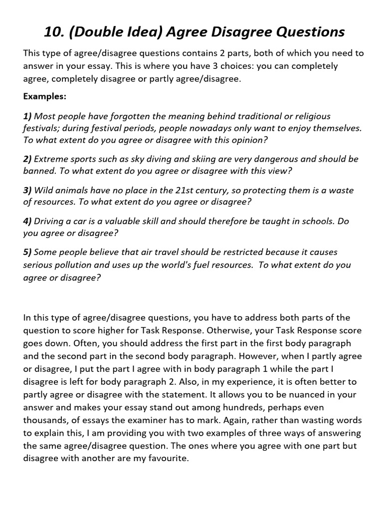 Agree or Disagree (Double Idea) | PDF | Risk | Safety