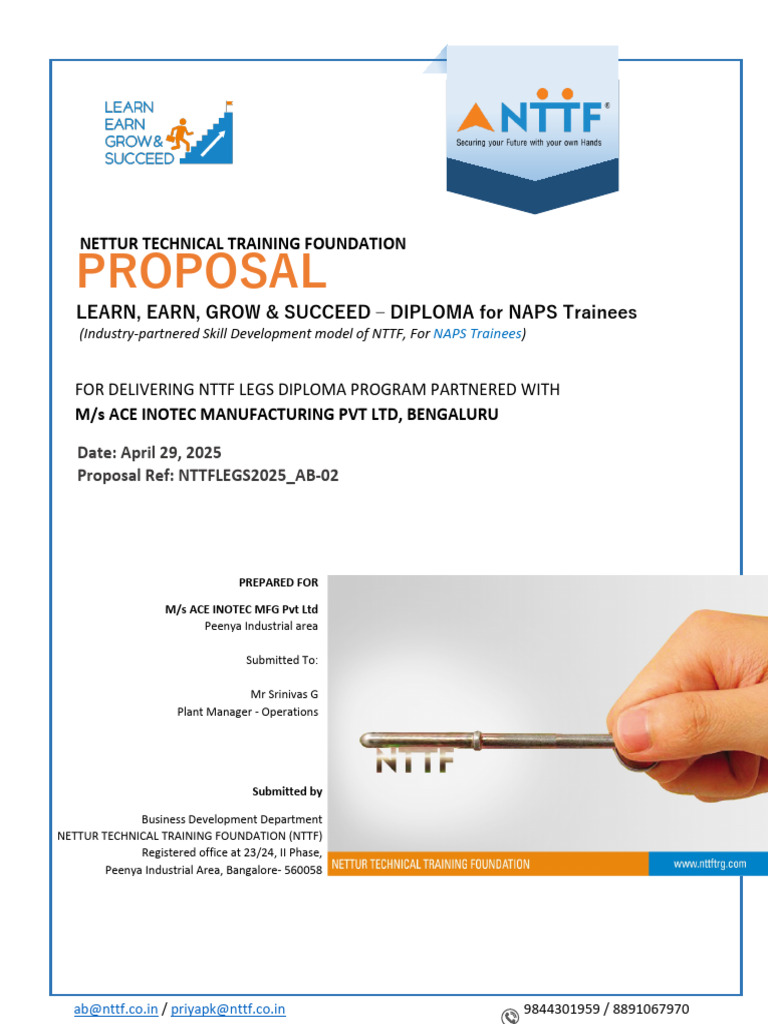 NTTF - Ace Inotec - Legs Naps Proposal - 29.04.2025 | PDF
