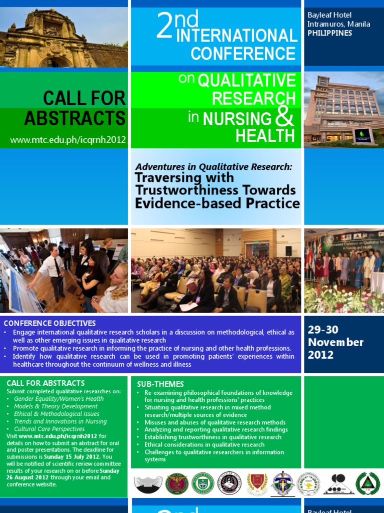 Call for Abstracts: Qualitative Research | PDF | Evidence Based ...
