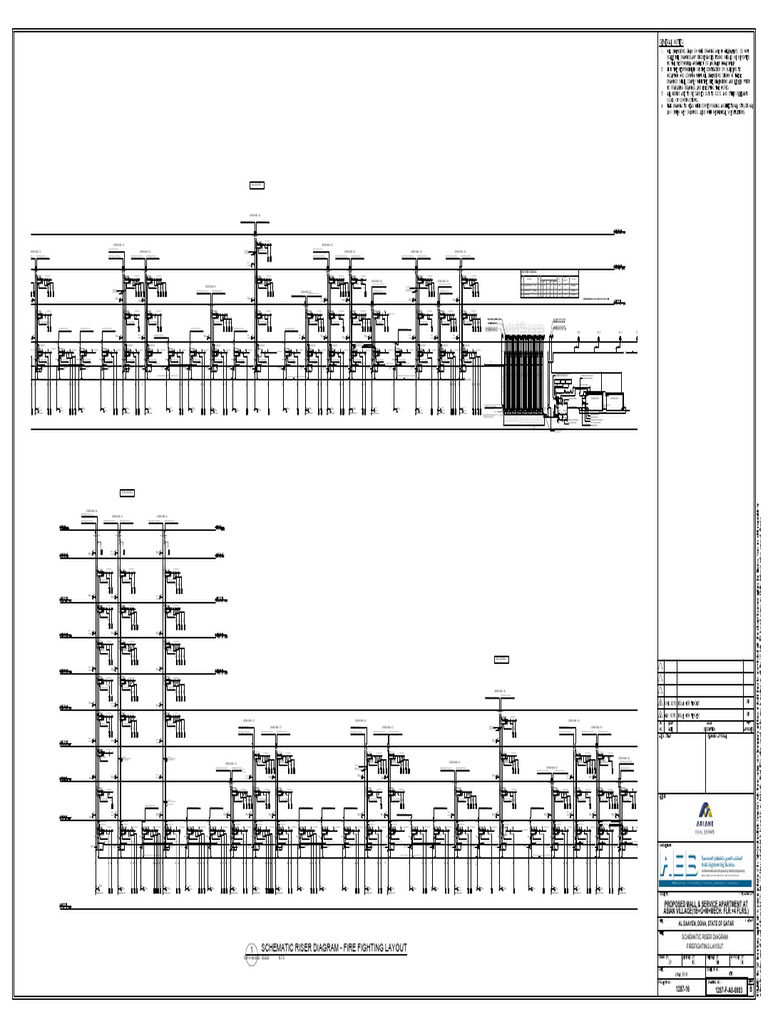 Schematic Riser Diagram - Fire Fighting Layout | PDF | Stairs | Fire Sprinkler System