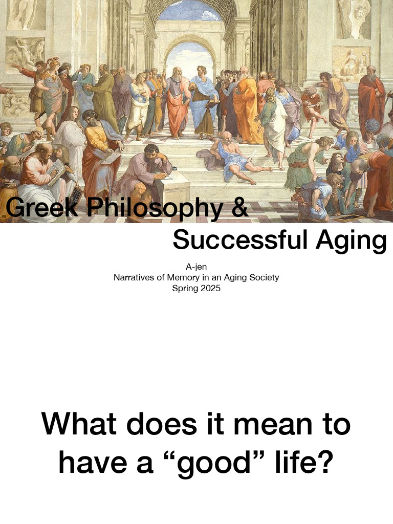 Greek Philosophy on Successful Aging | PDF | Plato