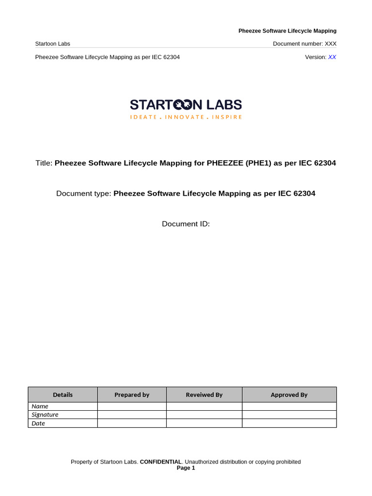 Pheezee Software Lifecycle Mapping Guide | PDF | Verification And ...