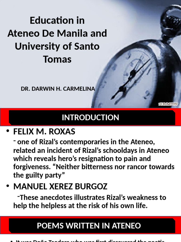 Rizal's Education at Ateneo and UST | PDF