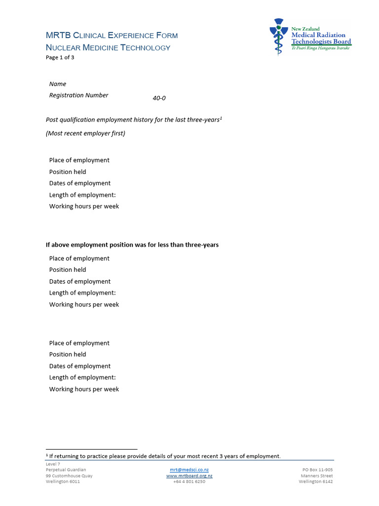 MRTB Clinical Experience Form NMT v4 | PDF | Positron Emission ...