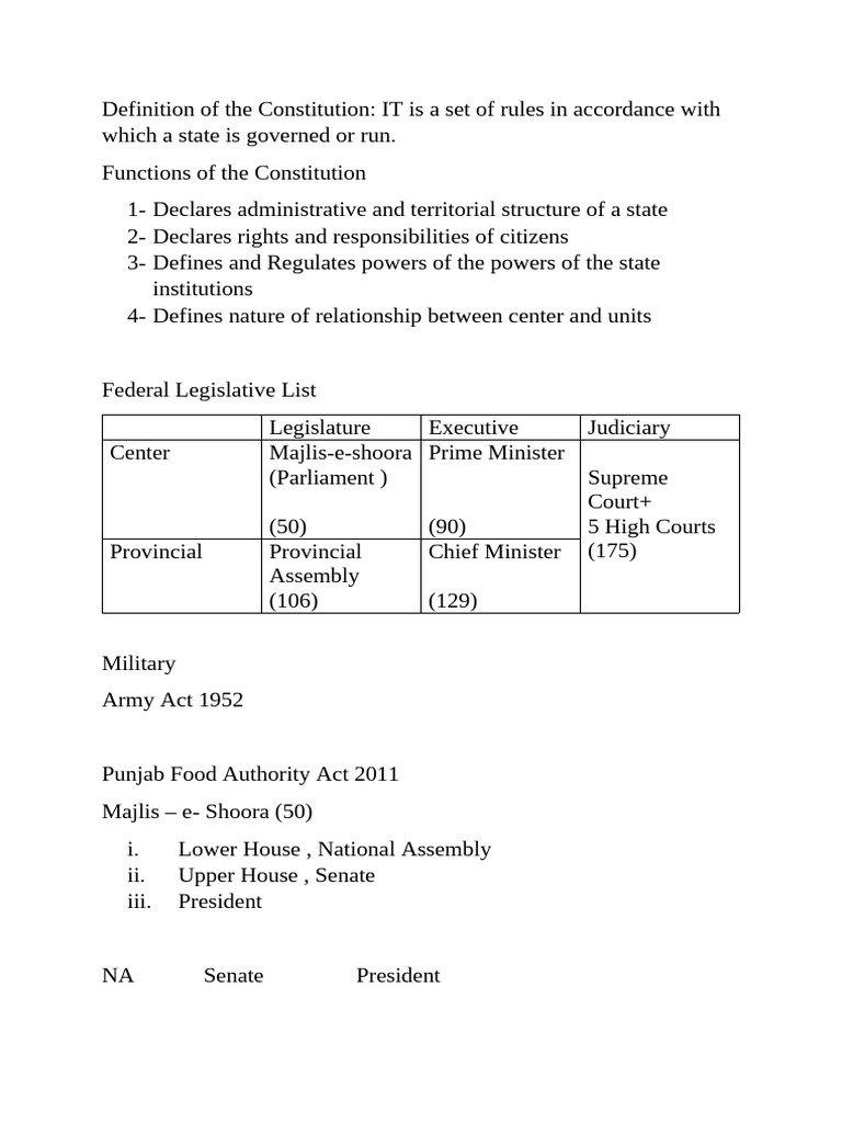 Definition of The Constitution | PDF