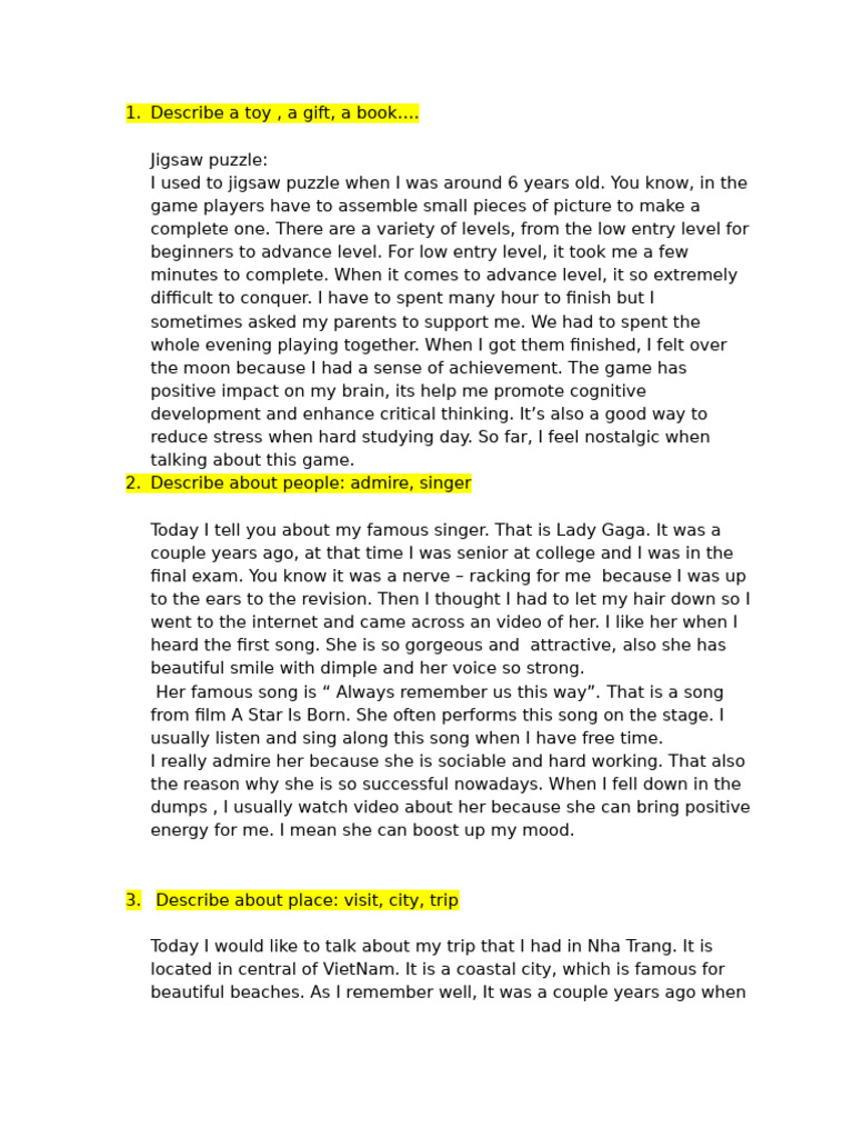 Personal Reflections on Life Experiences | PDF