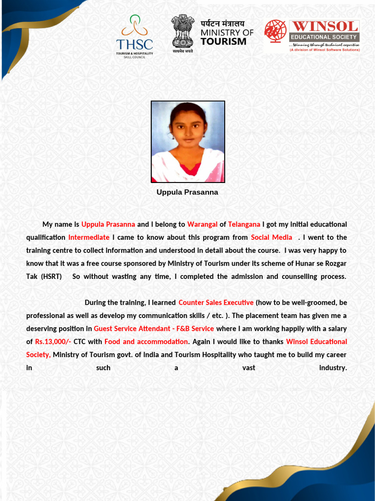 Success Story: HSRT Training Impact | PDF