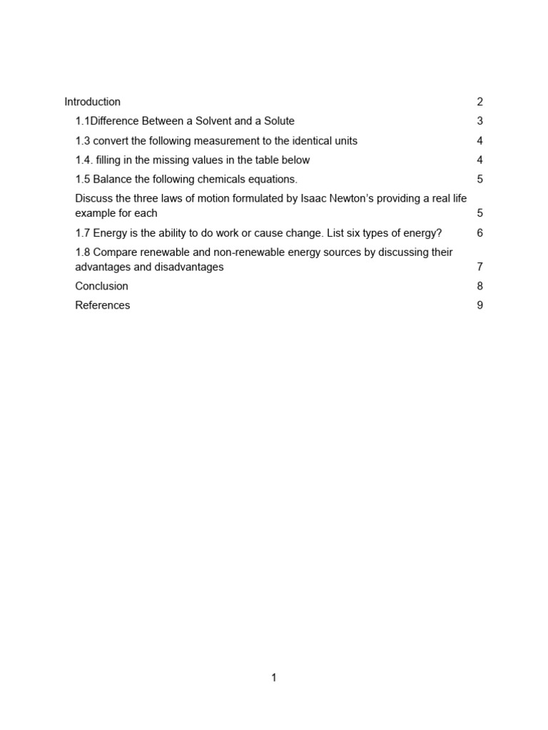 Basic Science Assignment 1 | PDF | Water | Mixture