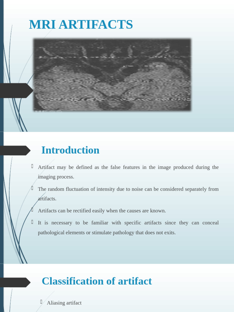 Mri Artifacts | PDF