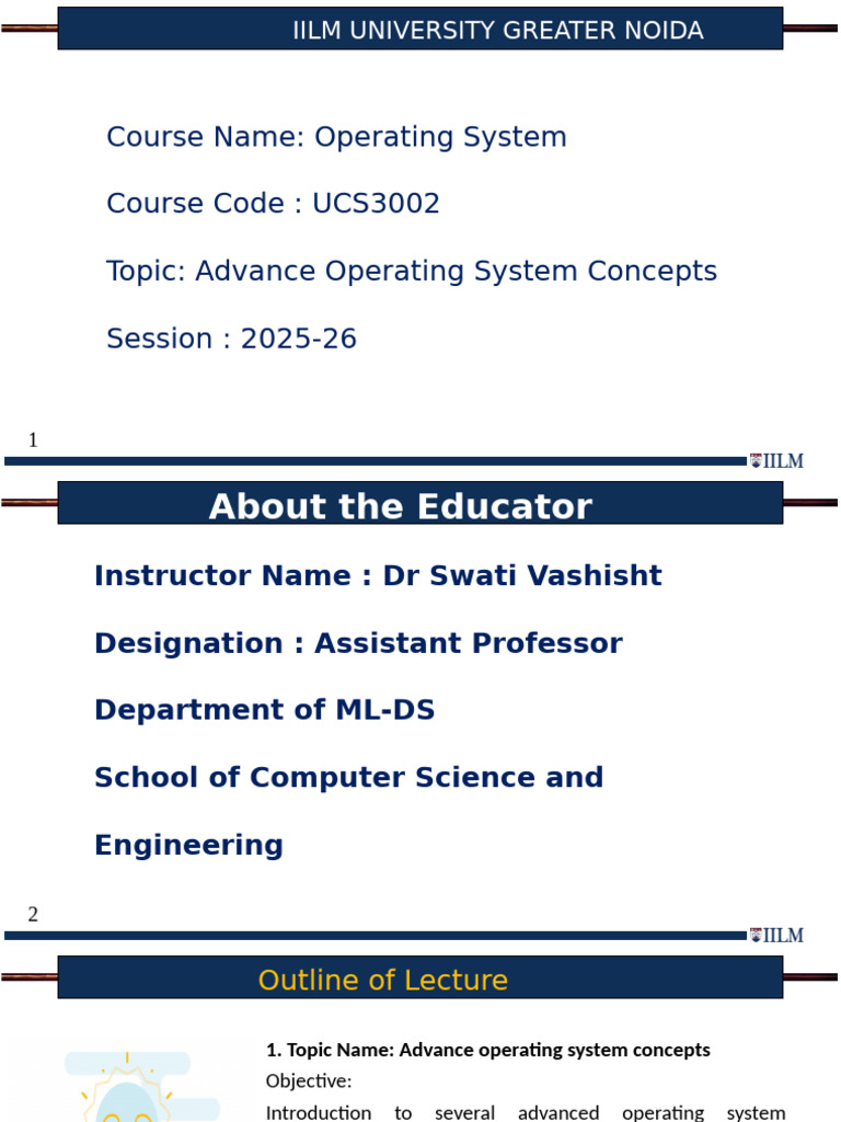 (Lecture 3,4,5) - (Advanced Operating System Concepts) | PDF | Thread (Computing) | Parallel ...
