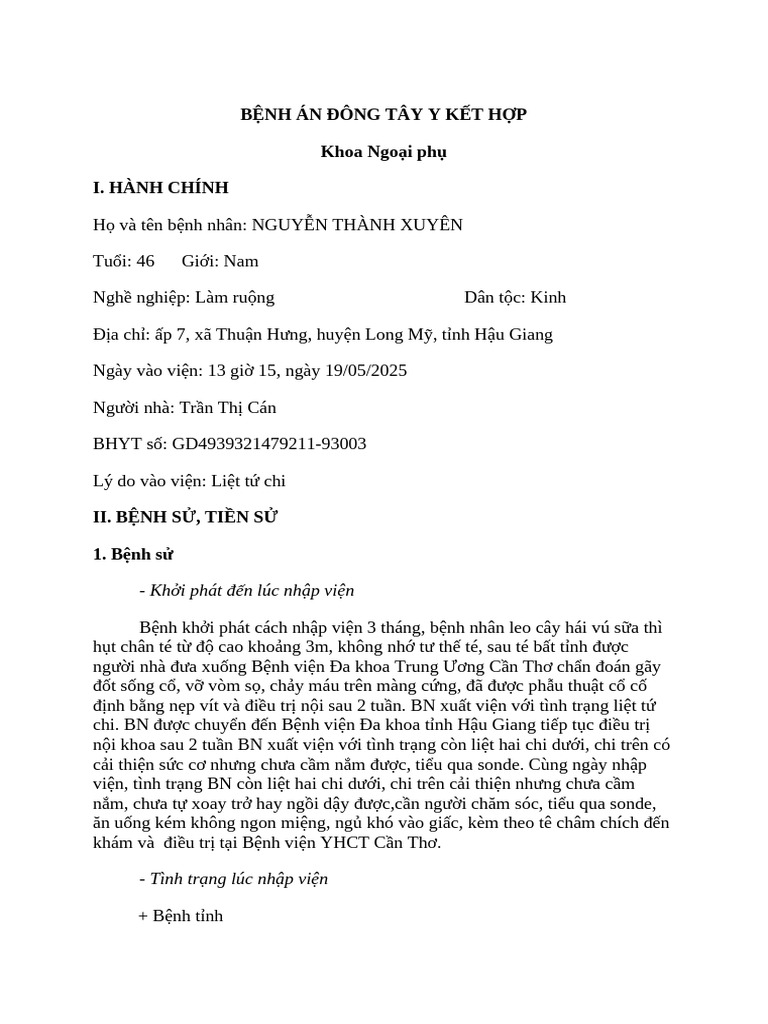 Bệnh án sản ctump 01 | PDF