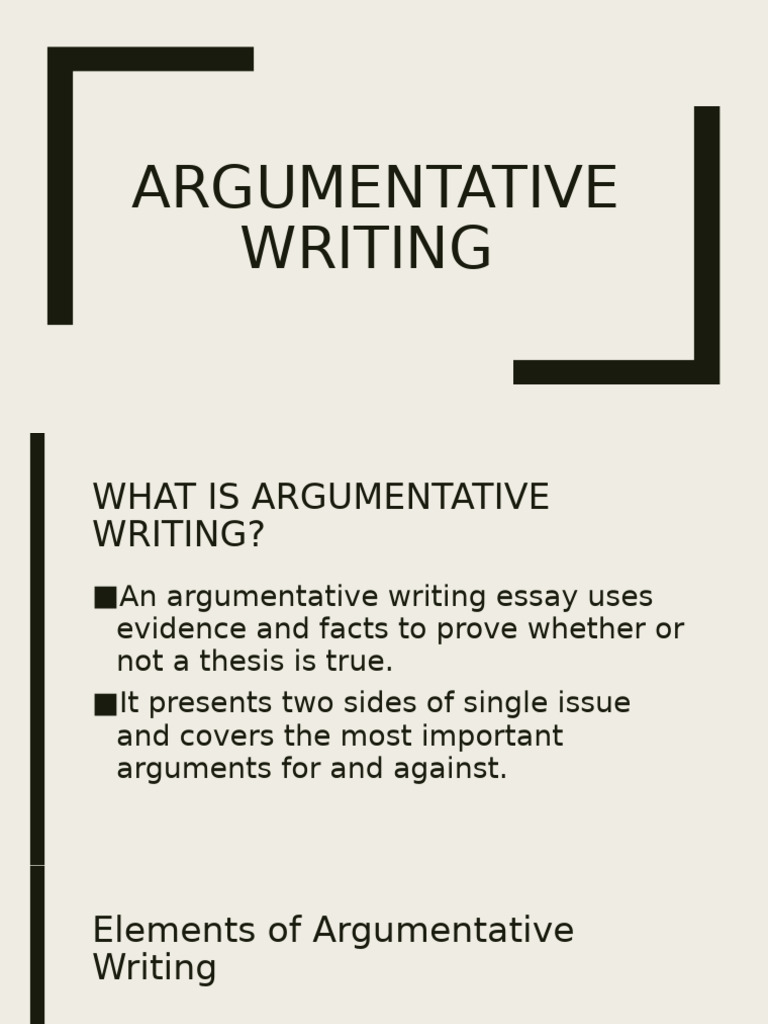 Understanding Argumentative Writing | PDF