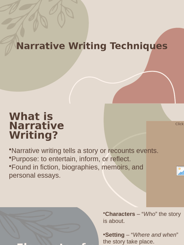 Narrative Writing Techniques Explained | PDF | Narrative | Narration