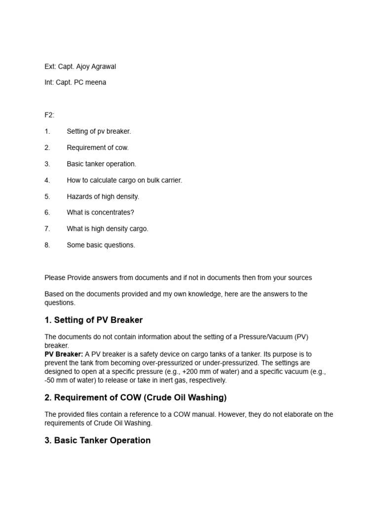 Overview of Tanker Operations and Safety | PDF | Oil Tanker | Cargo