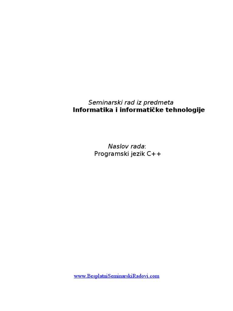 Programski jezik C++