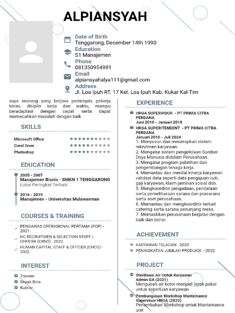 CV (Alpiansyah) Compressed | PDF