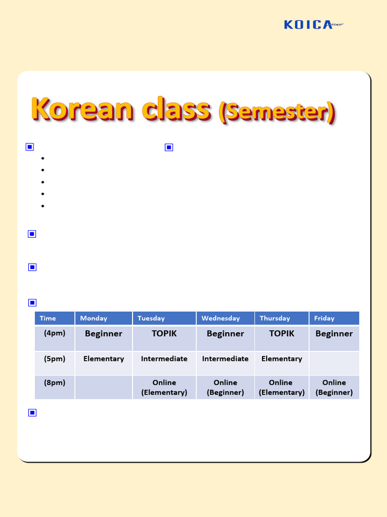 Korean Language Classes at Makerere | PDF
