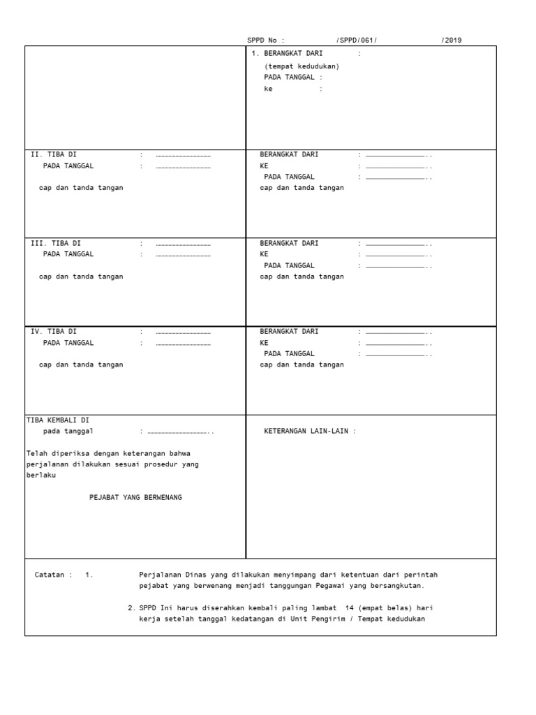 Blangko SPPD | PDF