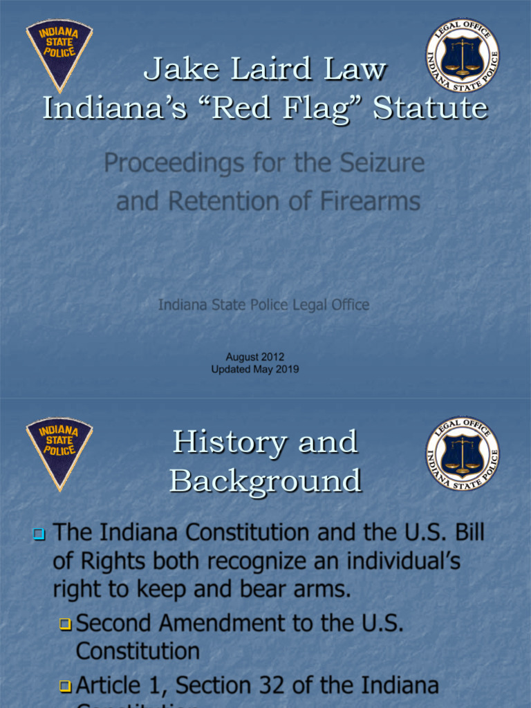 Red Flag Indiana Law Jake - Laird - Law - Slides | PDF | Search Warrant ...