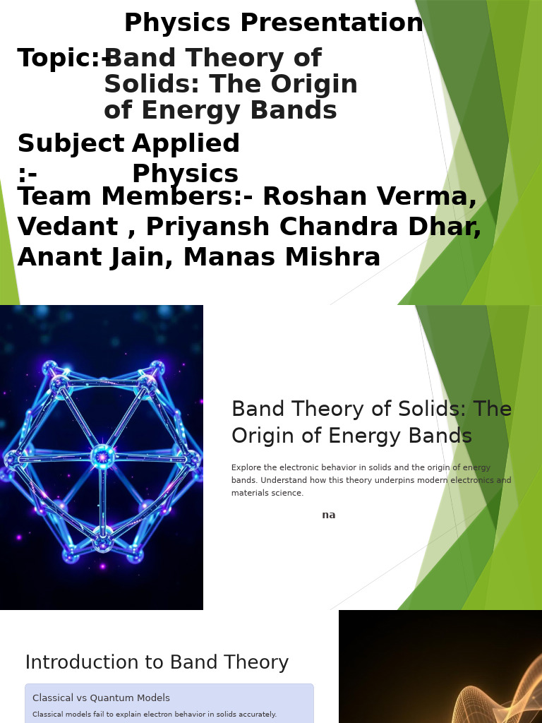 Origin of Energy Bands in Solids | PDF | Electronic Band Structure ...