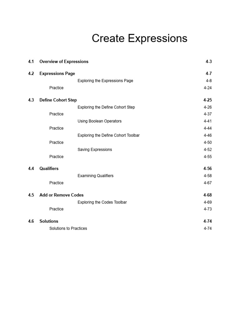 4 - Lesson 4 - Create Expressions | PDF | Medical Diagnosis | Boolean ...