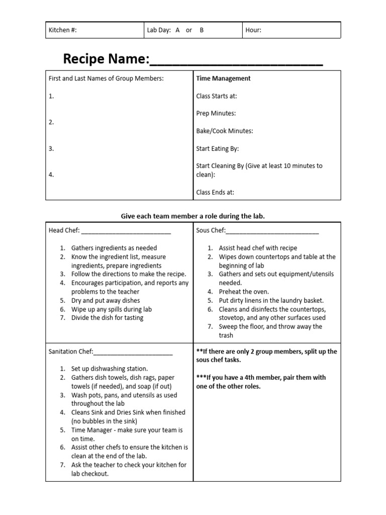 Kitchen Lab Planning and Management Guide | PDF | Kitchen Utensil | Kitchen