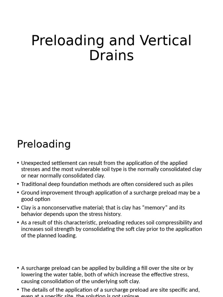 Preloading and Vertical Drain Design Guide | PDF | Applied And ...