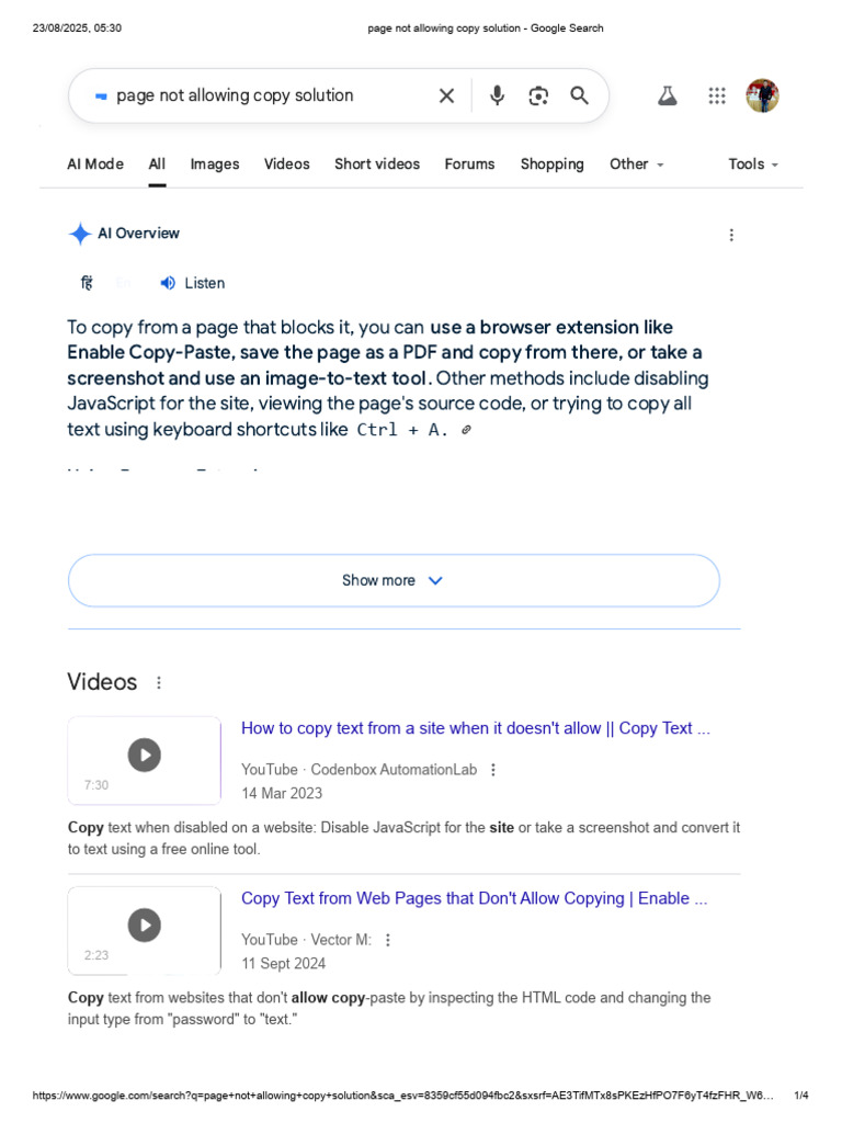 Page Not Allowing Copy Solution - Google Search | PDF | World Wide Web ...