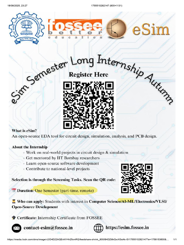 Fossee Long Term Internship | PDF