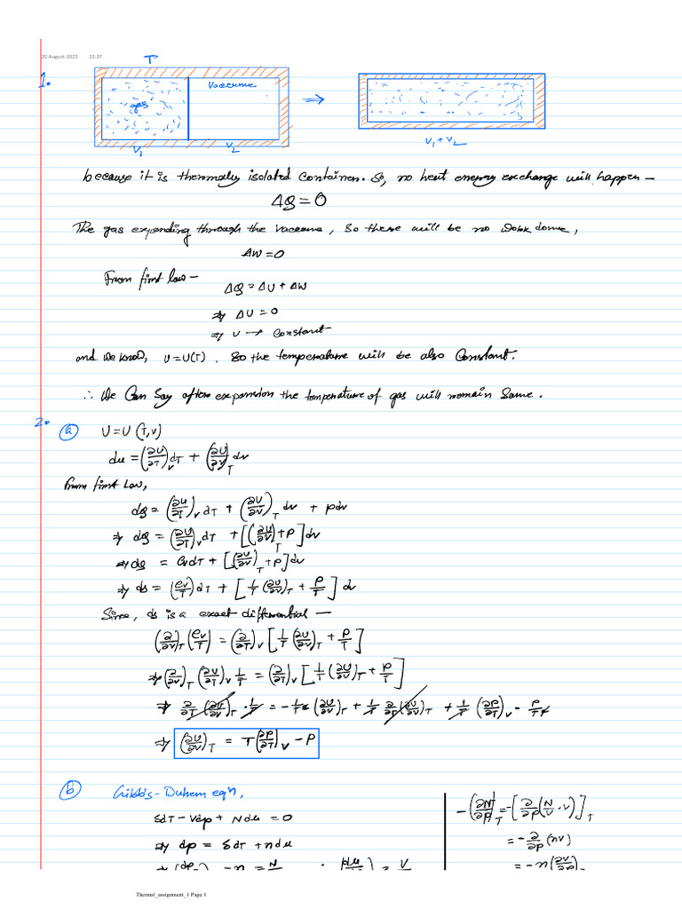 Thermal Assignment 1 Pdf