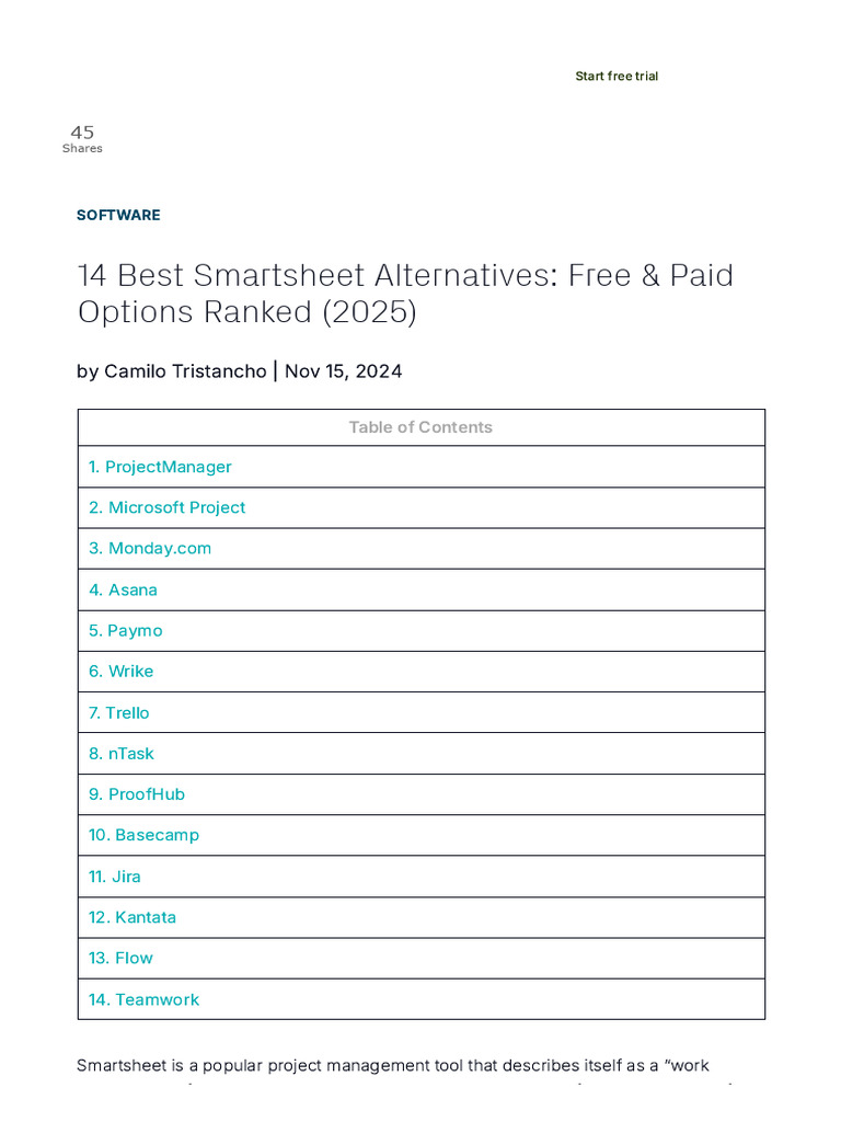 14 Best Smartsheet Alternatives_ Free & Paid Options Ranked (2025 ...