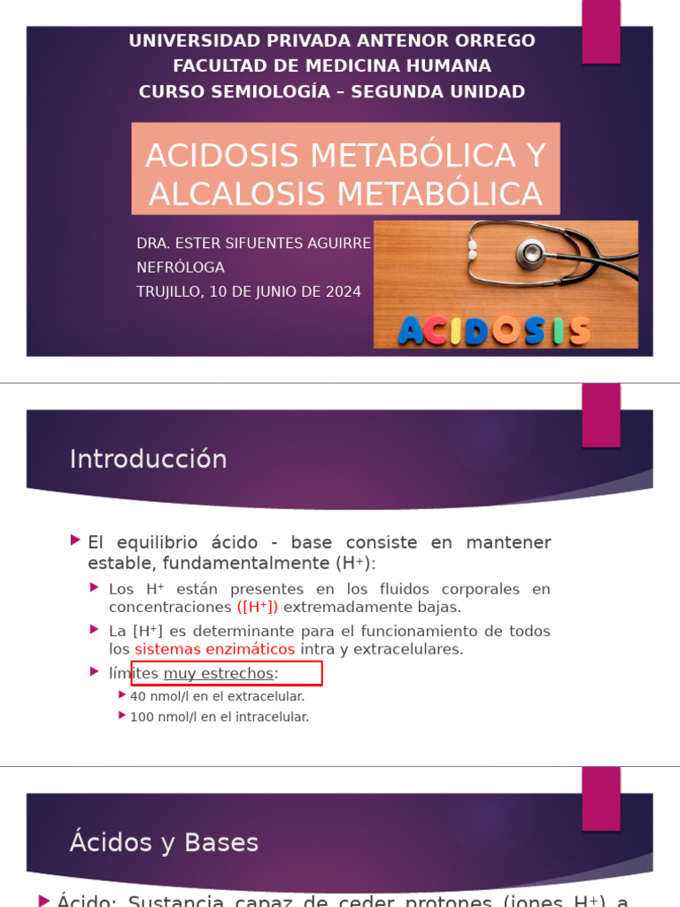 Acidosis y Alcalosis Metabólica | PDF | Medicina de Cuidados Intensivos ...