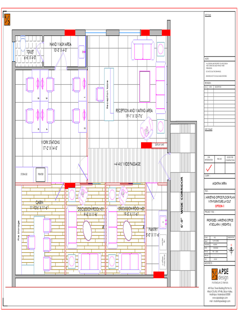 Akshitha Infra-height'4-Revised Marketing Office Furniture Layout-1 | PDF