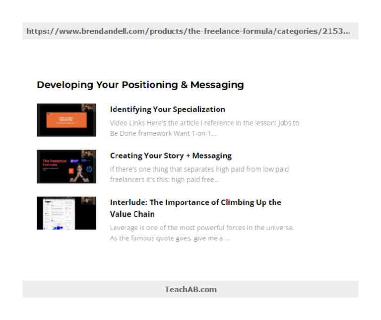 Positioning & Messaging for Freelancers | PDF