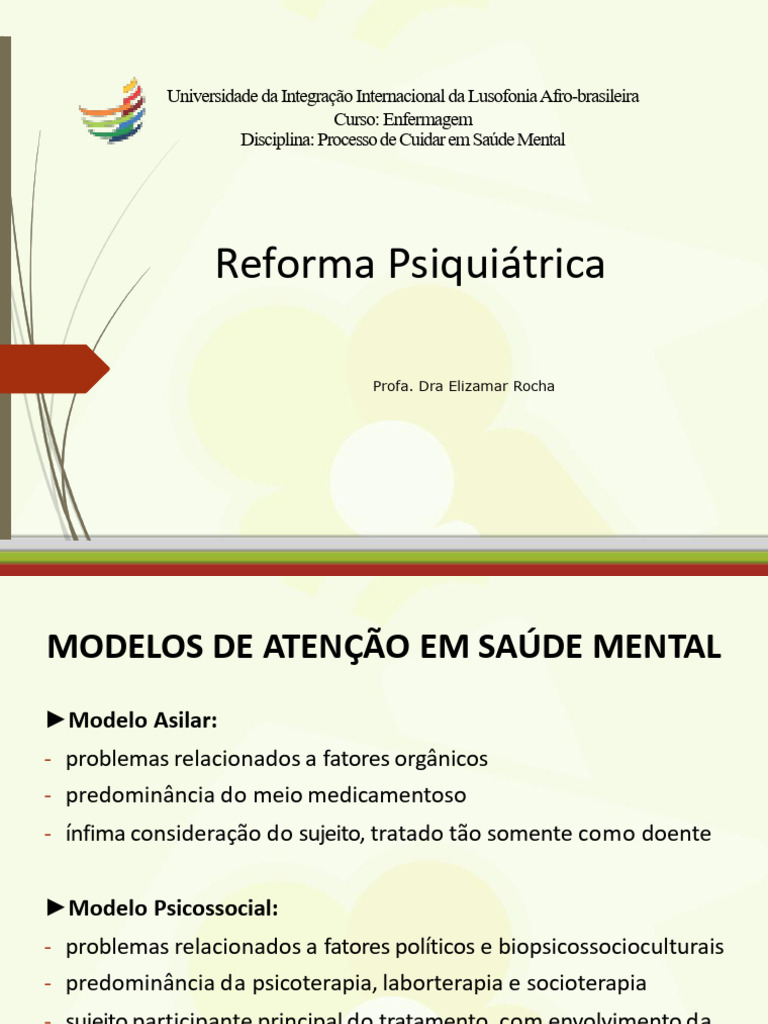 Modelo Asilar na Reforma Psiquiátrica | PDF | Saúde mental | Psiquiatria