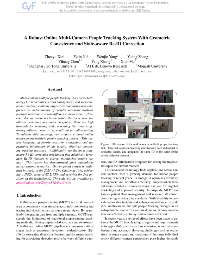 A Robust Online Multi-Camera People Tracking System With Geometric ...