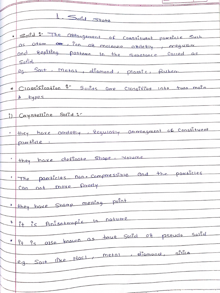Solid State (Chemistry) | PDF