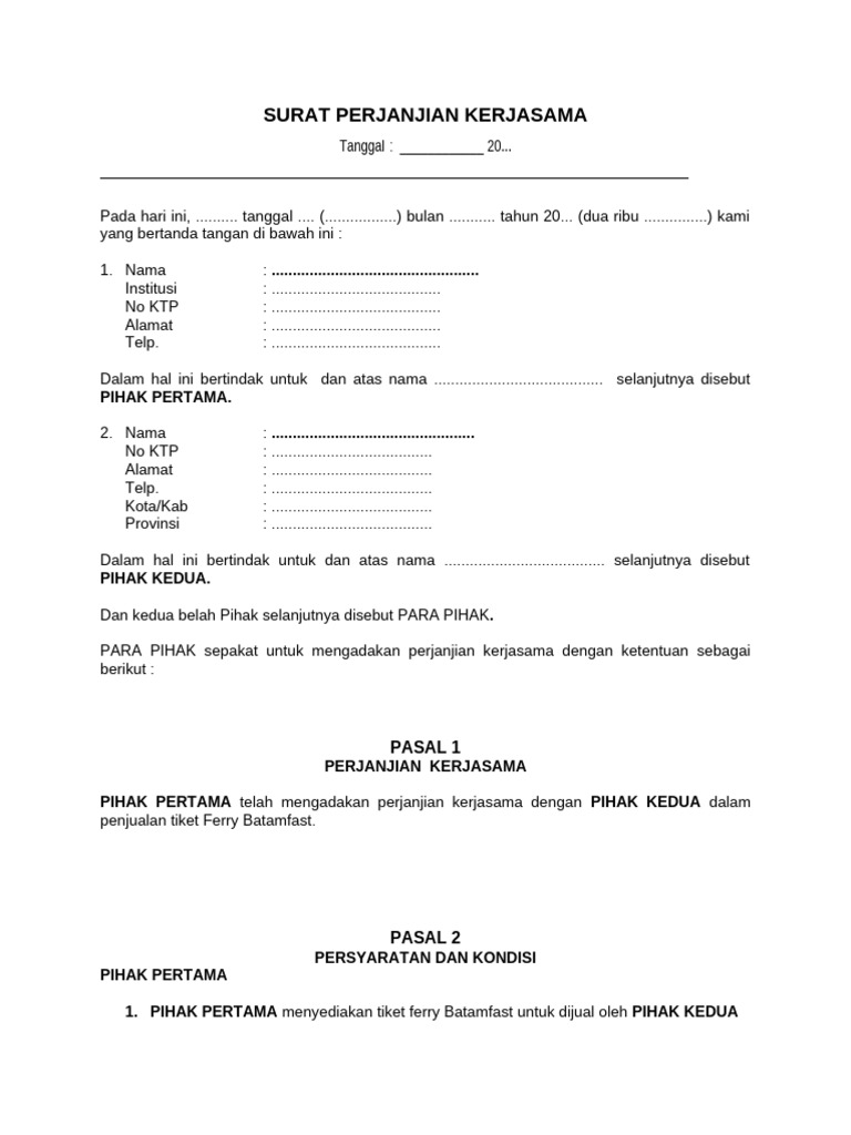 Contoh MOU | PDF