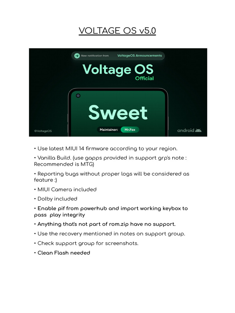 Voltageos Sweet | PDF