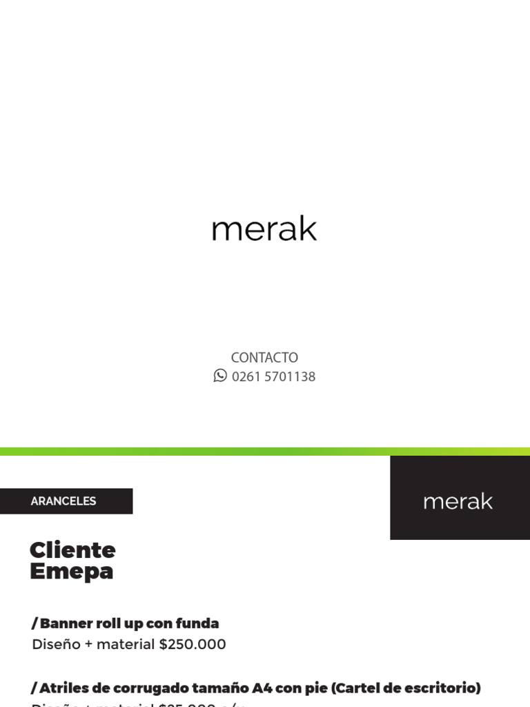Tarifas de Diseño y Materiales Emepa | PDF