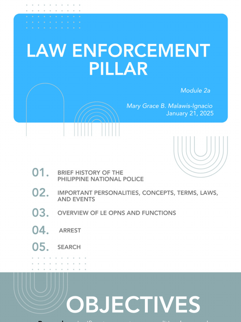 m2 Law Enforcement Pillar Ppt | PDF