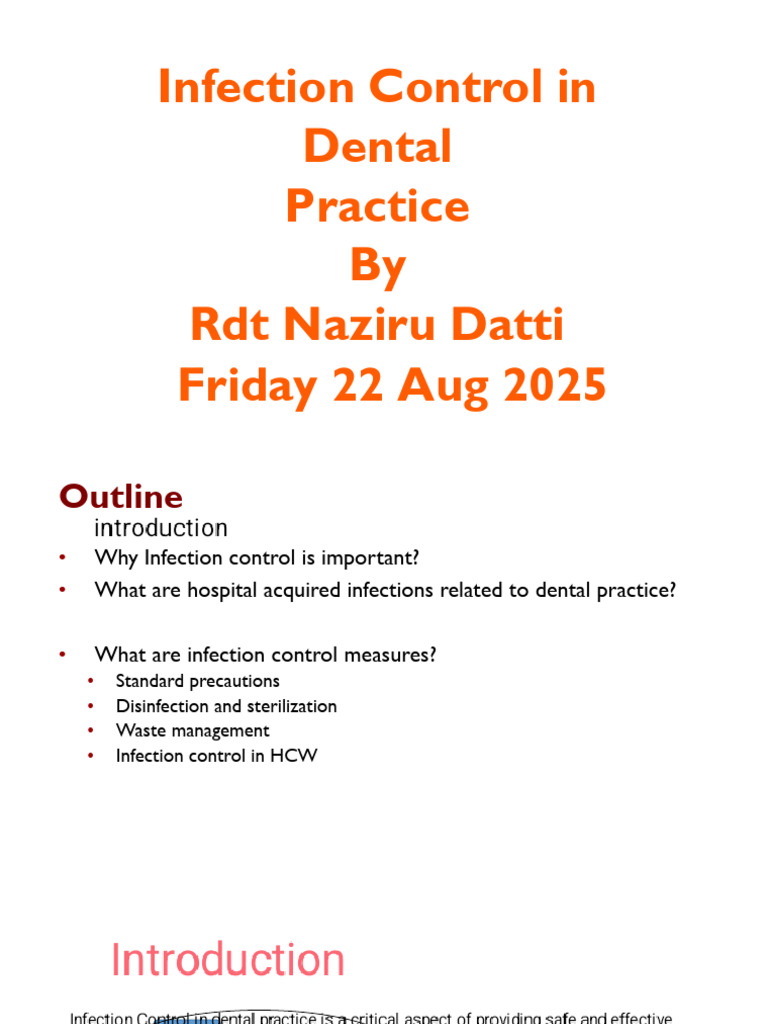 Infection Control in Dental Practice-1 | PDF | Infection | Hepatitis