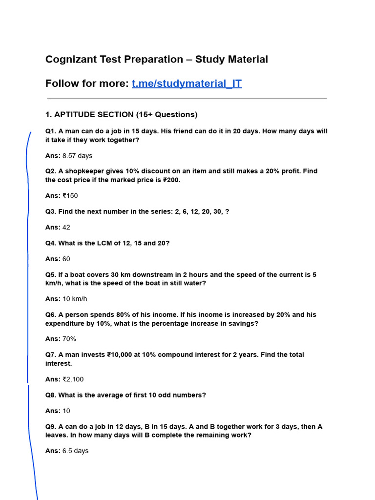 Cognizant Pyqs | PDF | Computer Programming | Software Engineering