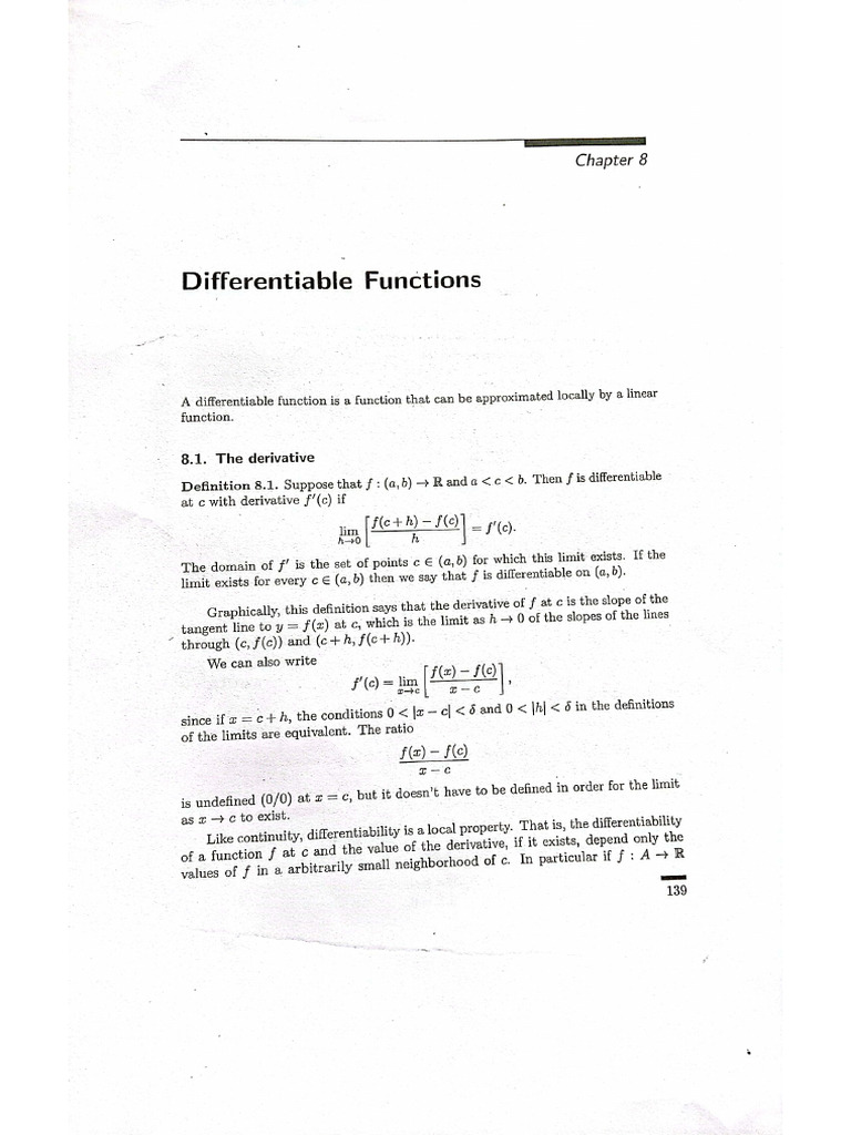 Differentiable Function | PDF