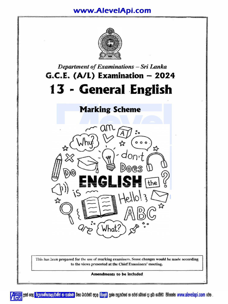 2024 Al General English Marking Scheme Alevelapi PDF | PDF | Linguistics | Human Communication