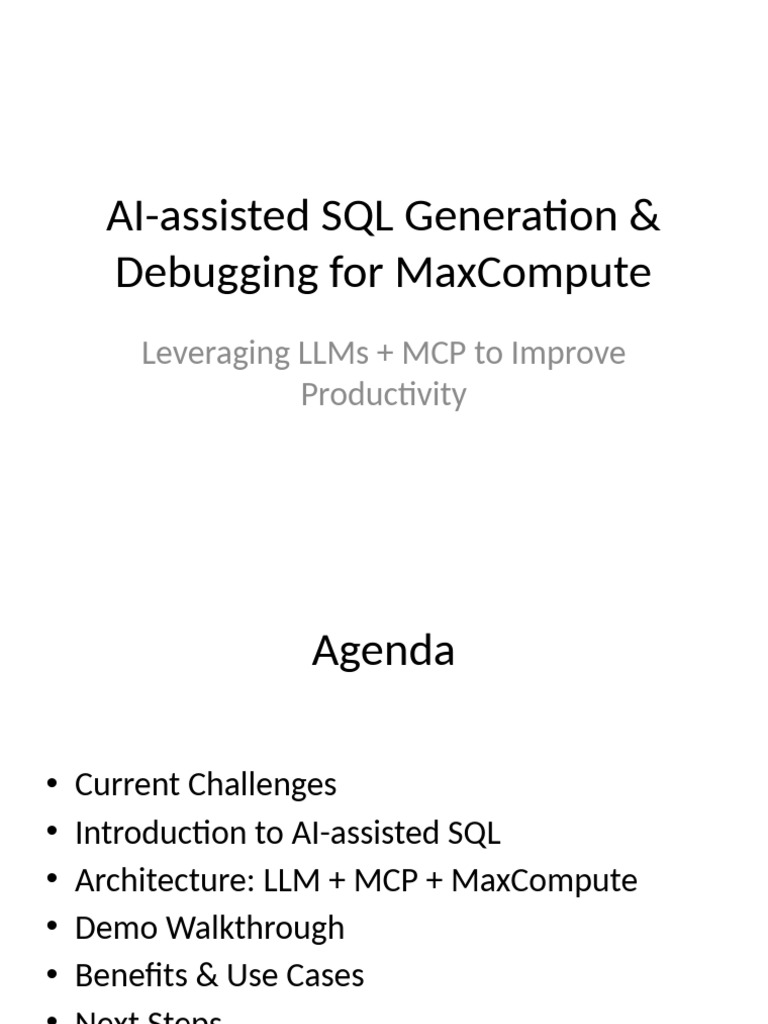 AI SQL MaxCompute Demo | PDF