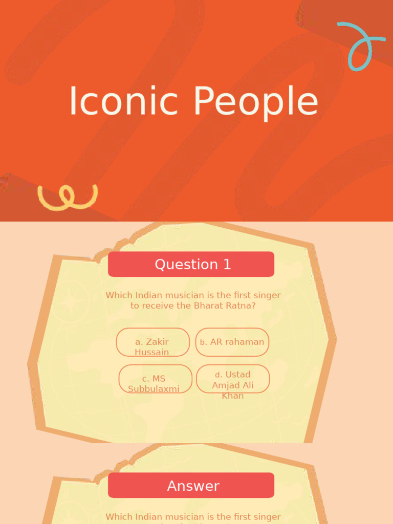BCL Masterminds Question Format - Iconic People | PDF