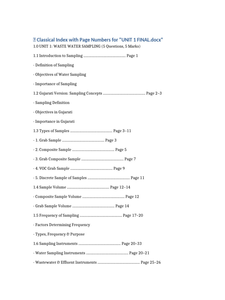 UNIT 1 Classical Index | PDF