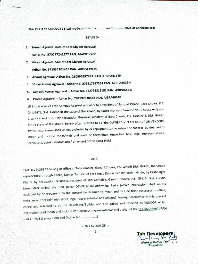 Conveyance Deed 1 | PDF | Property Law | Natural Resources Law